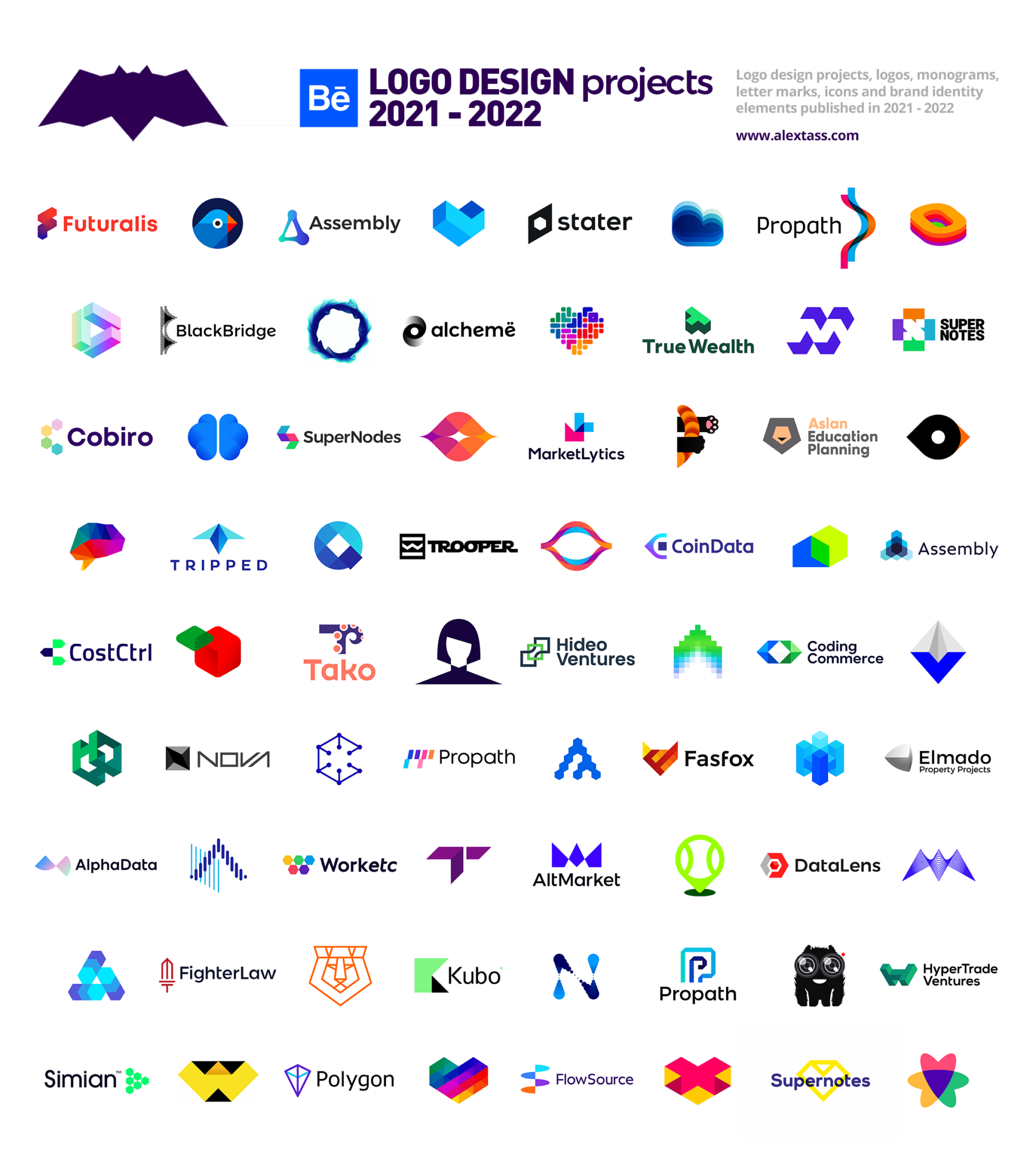 Logo design projects, 2021 – 2022 - Alex Tass